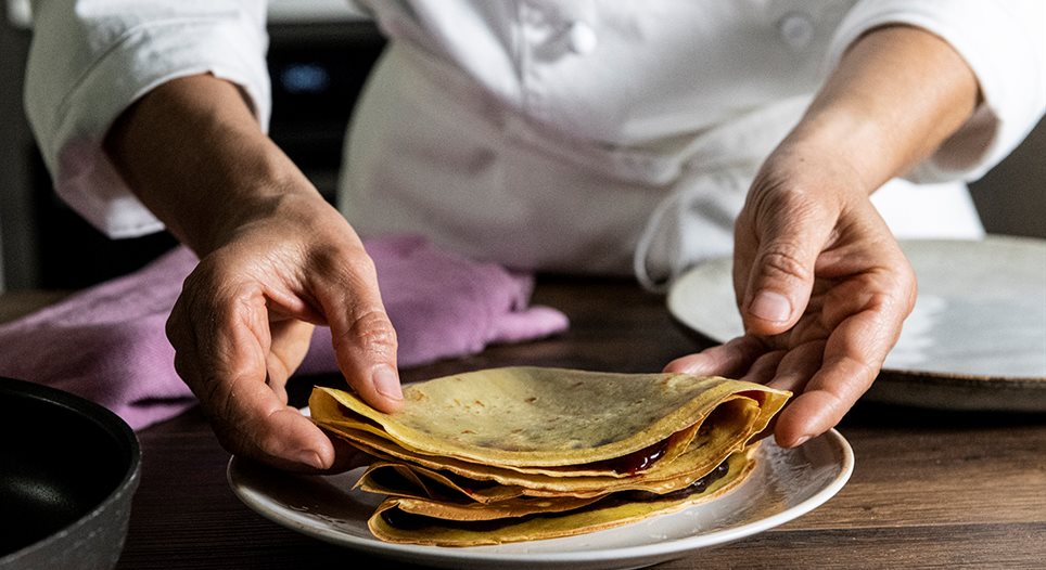 Ricetta Crêpes con crema e zucchero al velo di canna | Paneangeli
